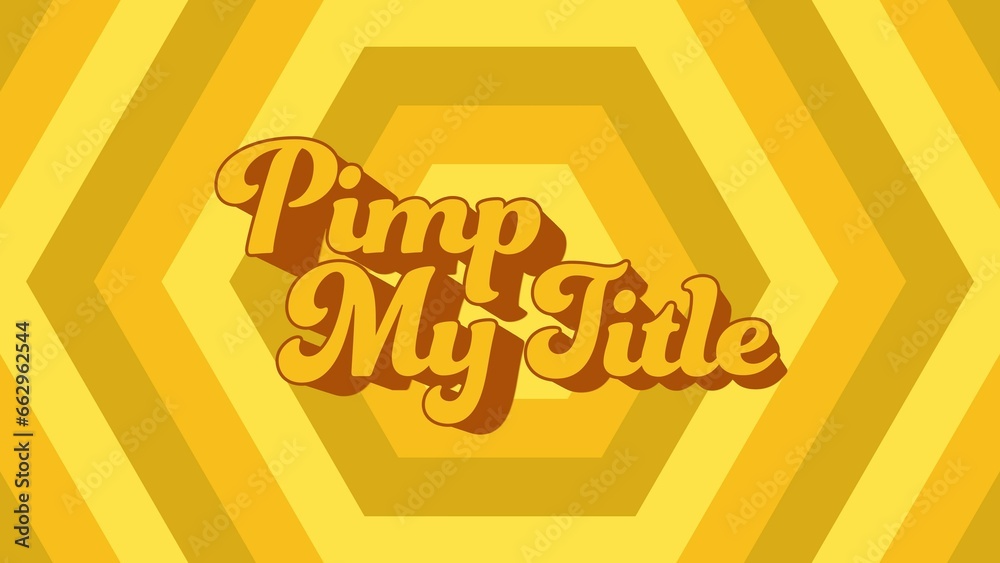 Pimp My Title Old School Television Program Title Intro Template Stock Template | Adobe Stock