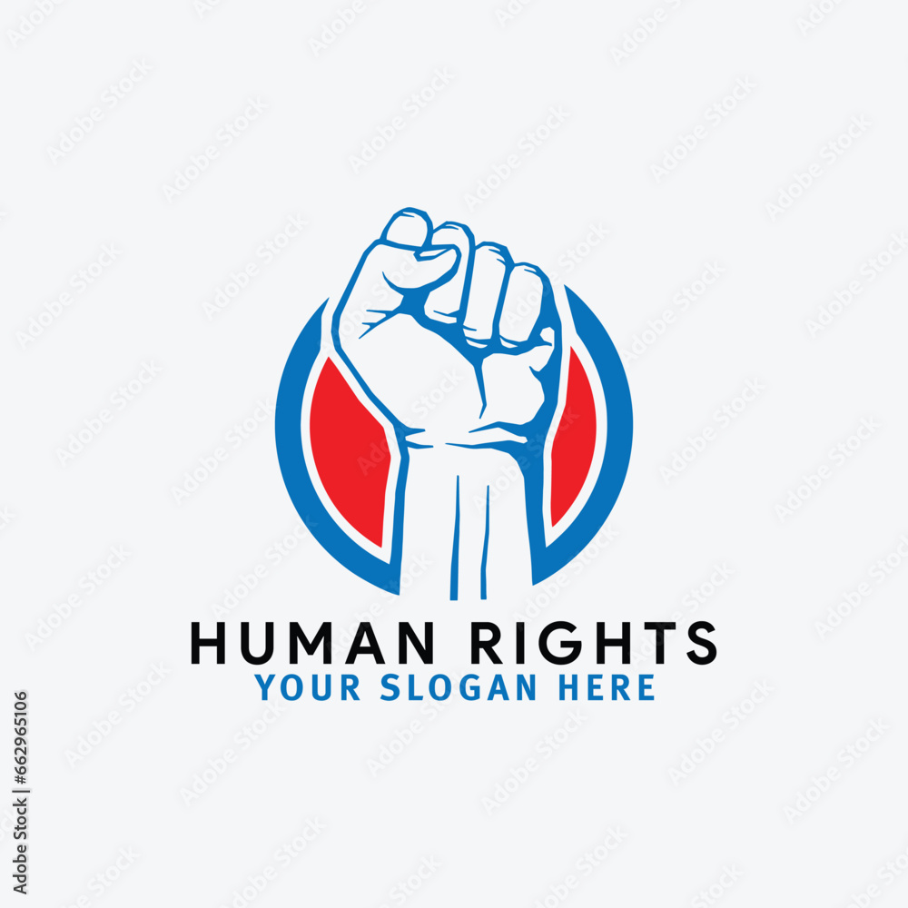 Vetor de human people rights logo design vector do Stock | Adobe Stock