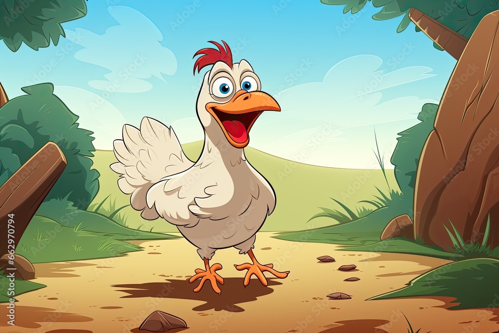 Cartoon Chicken: Hilarious Barnyard Comedy of a Strutting Chicken ...