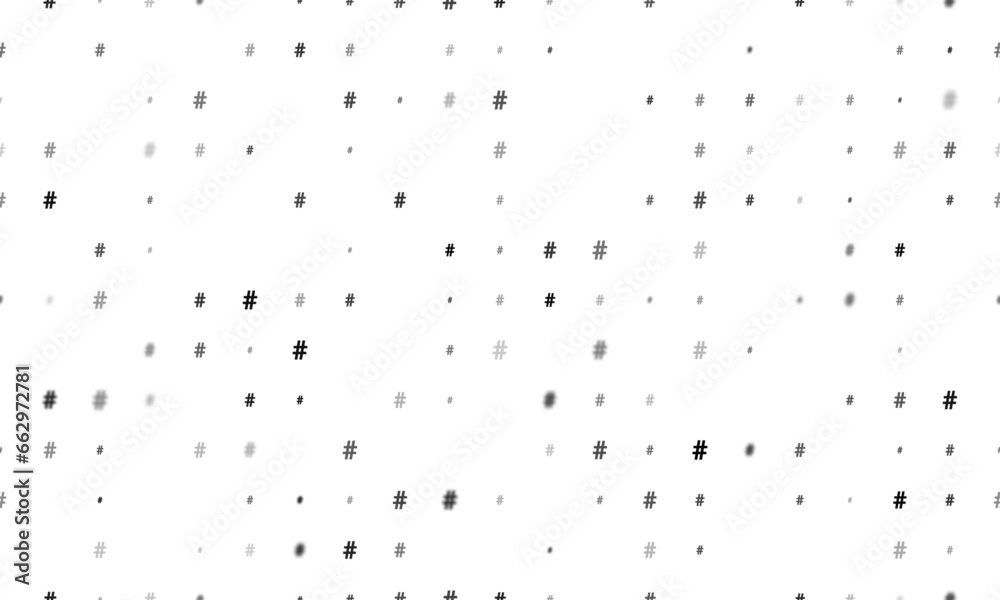 Seamless background pattern of evenly spaced black hash symbols of ...