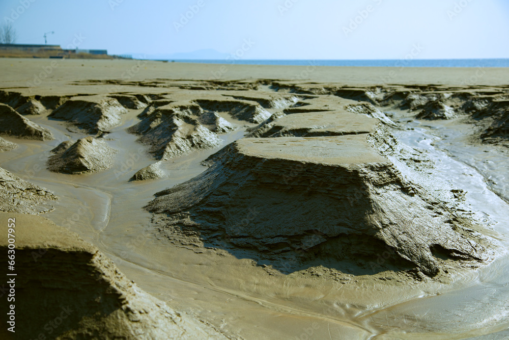 Yanguan Resort Scenic Area, Haining City, Zhejiang Province-river beach ...