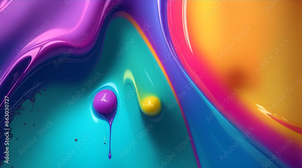 abstract liquid rainbow background .pink yellow and blue mix gradient ...