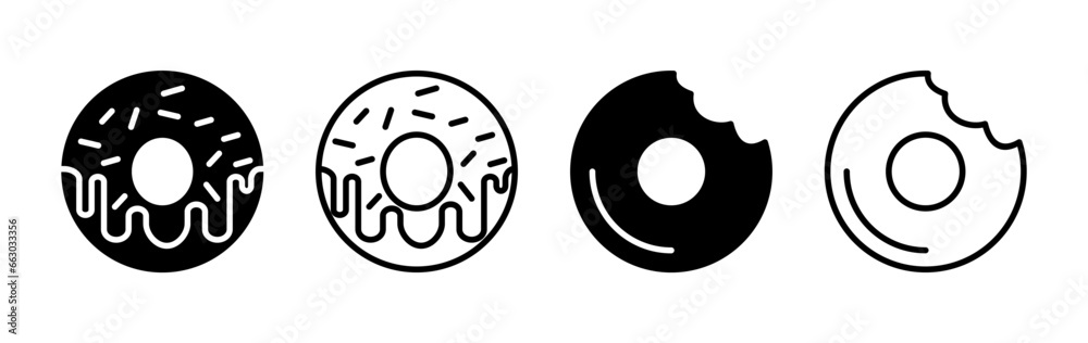 Donut icon vector. doughnut icon. donut logo Stock Vector | Adobe Stock
