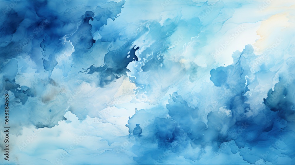 Hand Painted Blue Watercolor Background , Background Image,Desktop ...