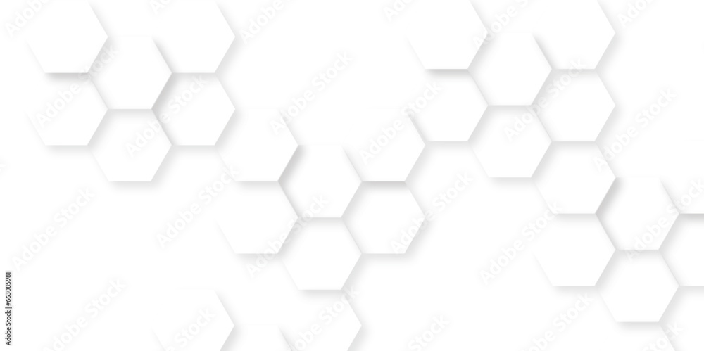 Seamless creative geometric Pattern of white hexagon white abstract ...
