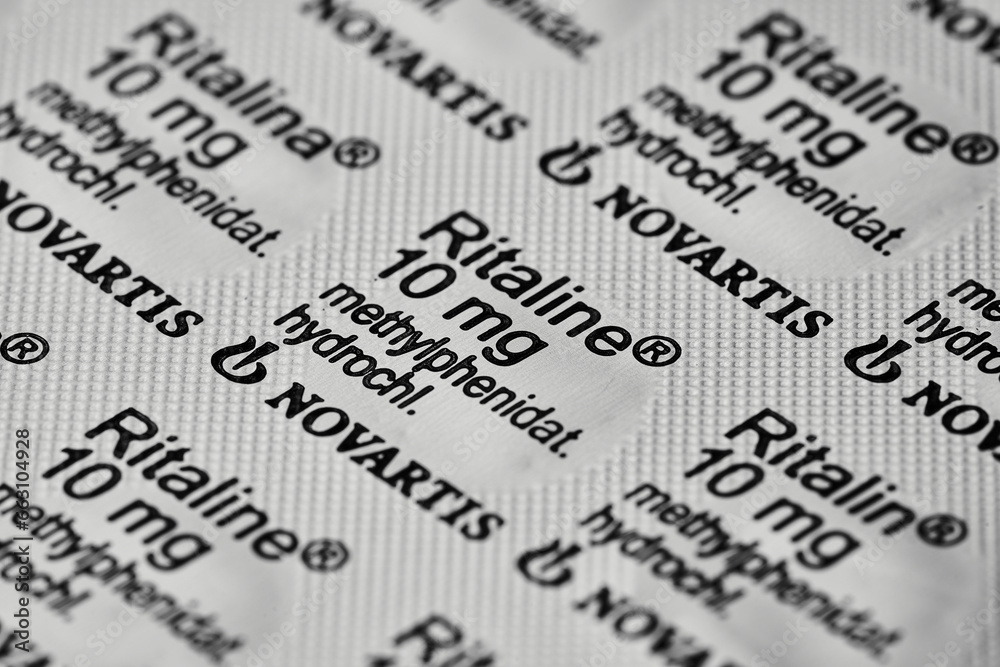 Bangkok, Thailand - 07-20-21 : Ritalin 10mg blister pack. close up ...