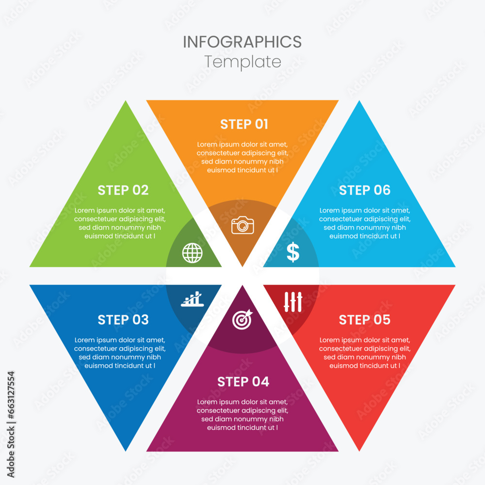 Business infographic thin line process. Can be used for steps, options ...