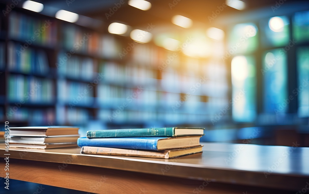 Abstract blurred public library interior space. blurry room with ...