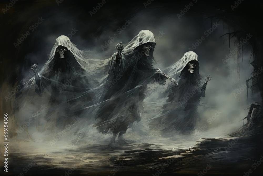 Haunting ghostly apparitions, forever bound to the places of their ...