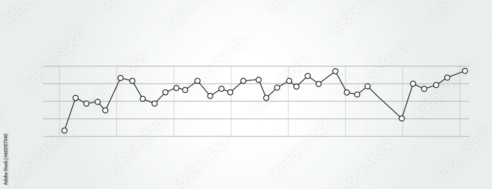 Vector line graph element. Modern simple chart background Stock Vector ...