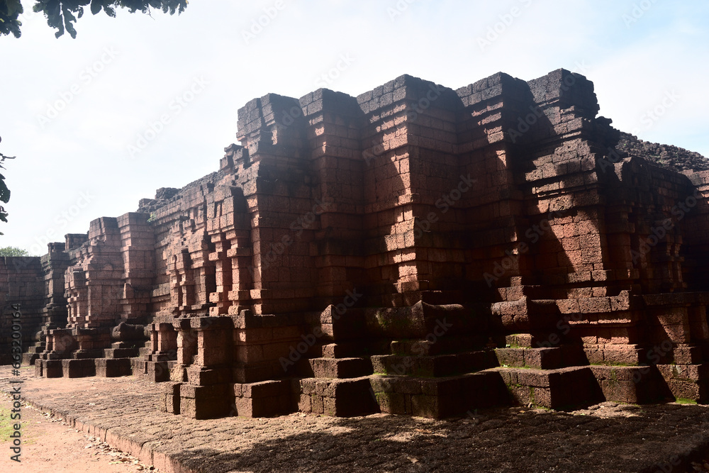 Ancient architecture or stone temple of Khao Klang Nok Archaeological ...