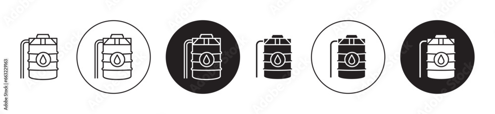 Water tank icon set. water storage reservoir plastic tank vector symbol ...