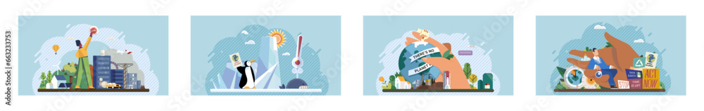 Climate change. Save the planet. Vector illustration Global warming ...