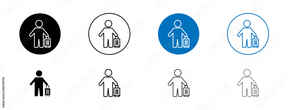 Guest line icon set. Hotel visitor vector symbol. Vip clients icon for ...