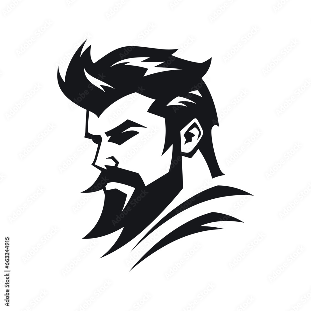 Man style vector logo. Icon of man silhouette, vector illustration ...