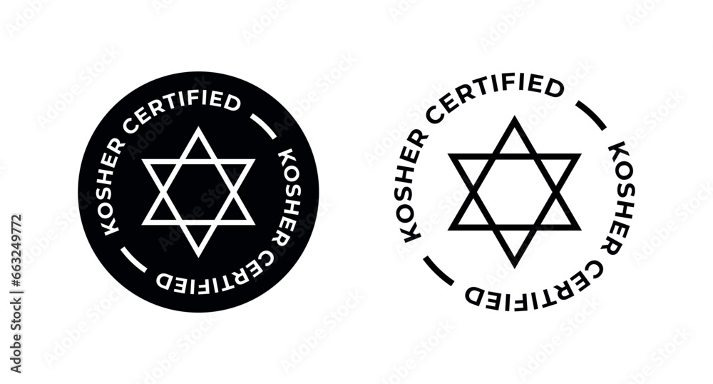 Kosher Certified symbols. International symbols of kosher food ...
