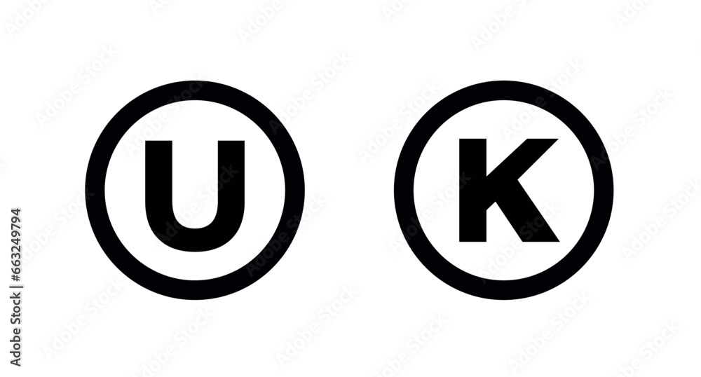 Kosher Certified symbols. International symbols of kosher food ...