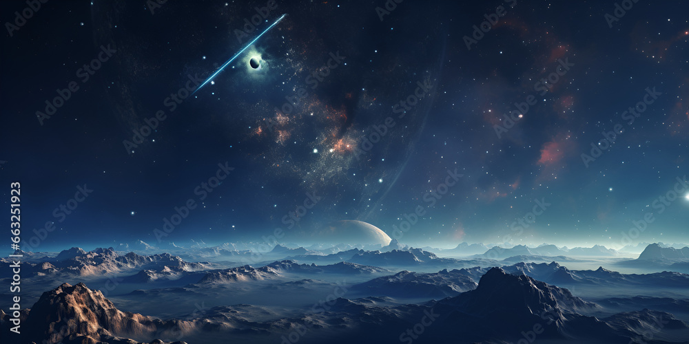 Space Background, Vibrant space scene with multiple planets and shining ...