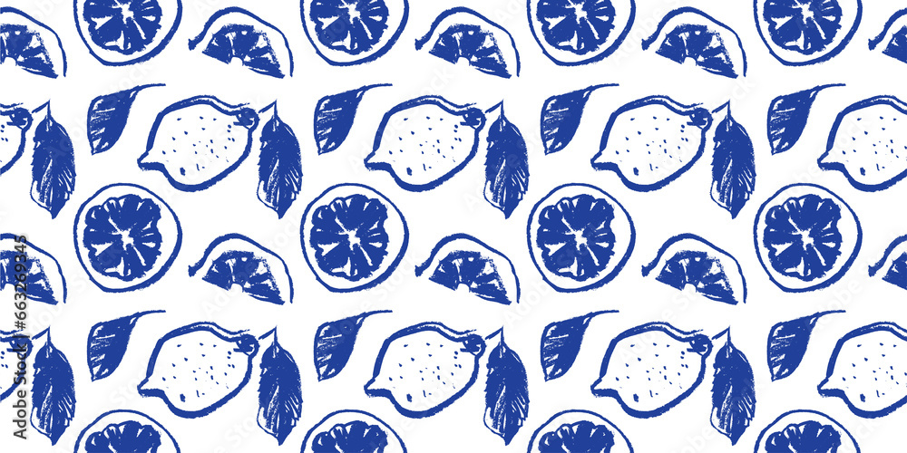 Lemon seamless pattern for Citrus fruit wallpaper on transparent ...