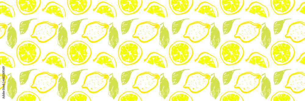 Lemon seamless pattern for Citrus fruit wallpaper on transparent ...