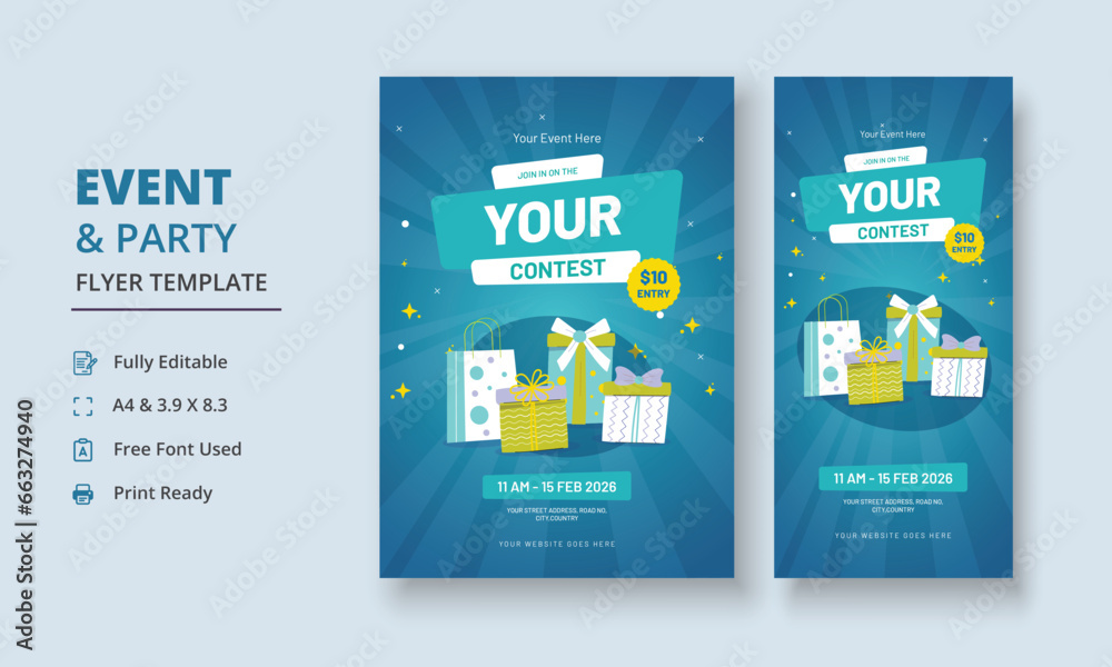 Contest Flyer, Competition Flyer, Contest Event Flyer, Contest DL Flyer ...