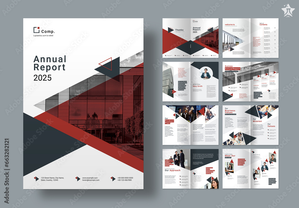 Annual Report Layout Stock Template | Adobe Stock