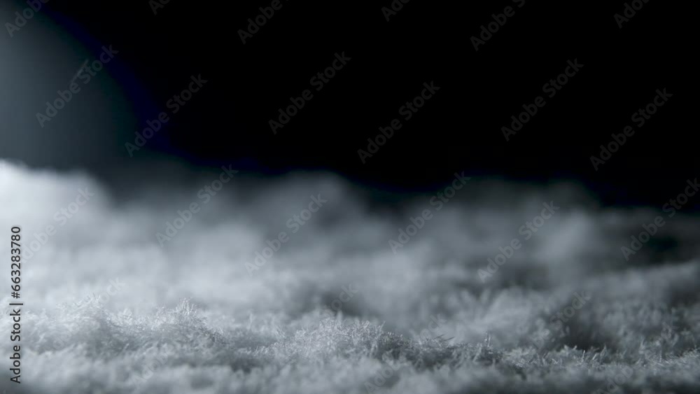Real Snow, falling snow isolated on black background in 4K to be used ...