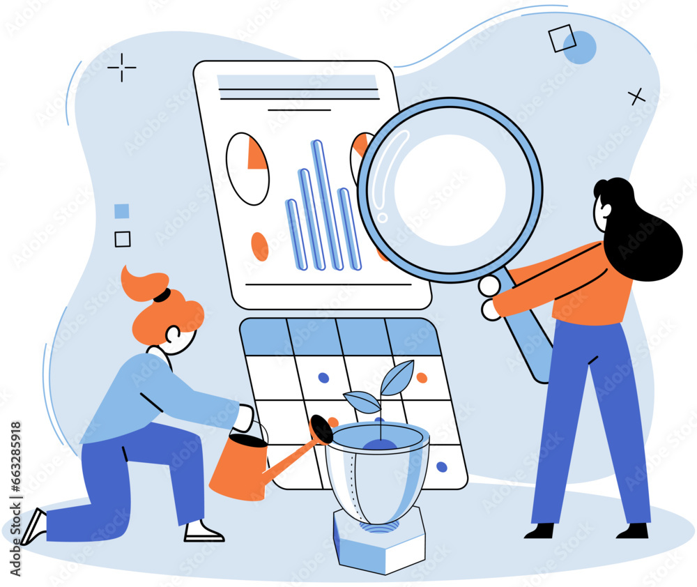 Successful project launch. Vector illustration. A successful business ...