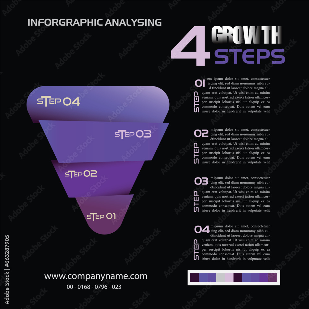 Triangular chart or pyramid diagram divided into 4 parts or levels ...