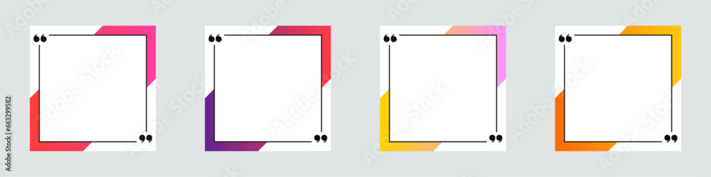quote frame template vector design Stock Vector | Adobe Stock