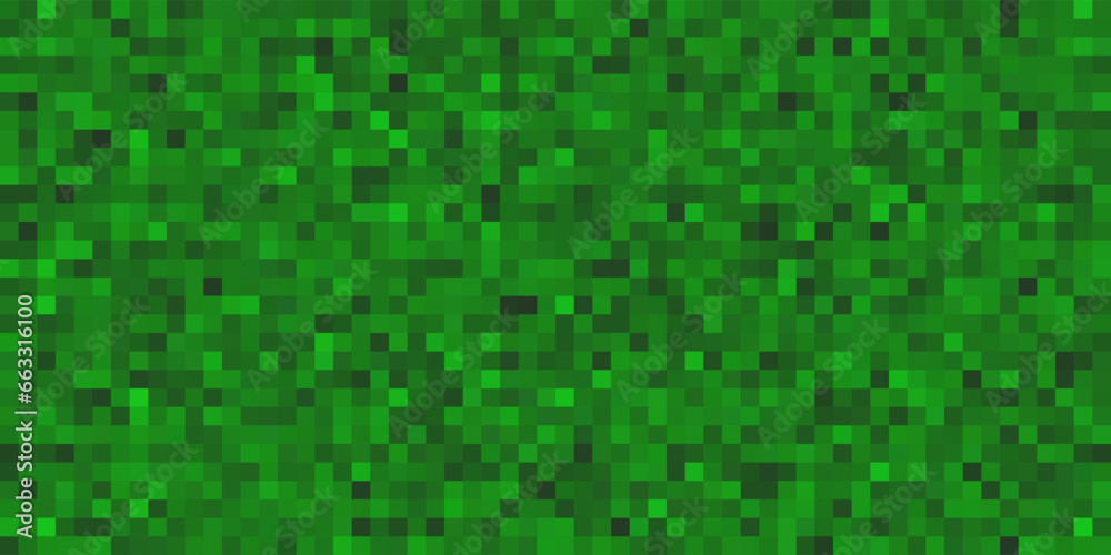Green pixel grass seamless pattern. Farm, lane or earth game surface ...