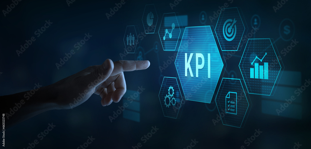 KPI concept, key performance indicators banner, business measurement ...