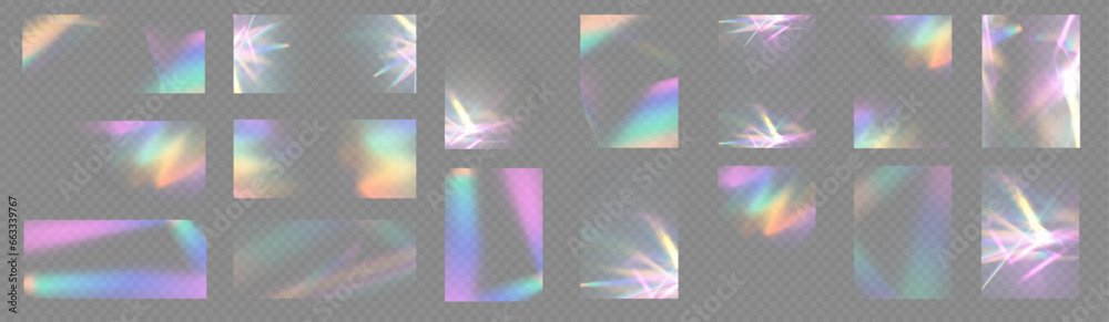 Crystal rays of light, prism refraction, lens flare, crystal glass ...