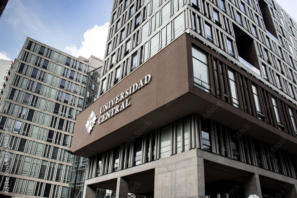 Bogota, Colombia - October 16th 2023. Facade of the Central University in Bogota. Stock Photo ...