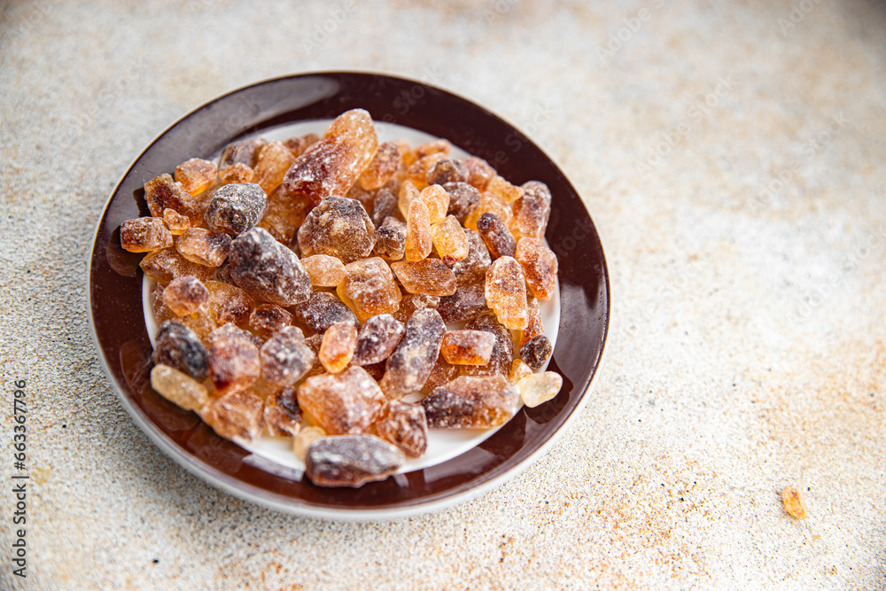 dessert rock sugar crystals pieces sweet candy brown sugar candied big ...