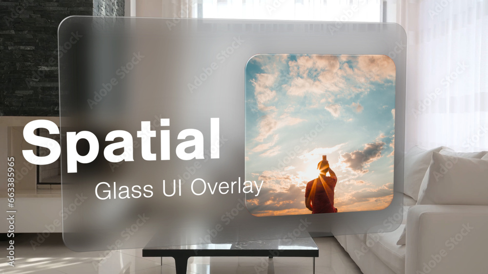 Spatial Glass UI Overlay Stock Template | Adobe Stock