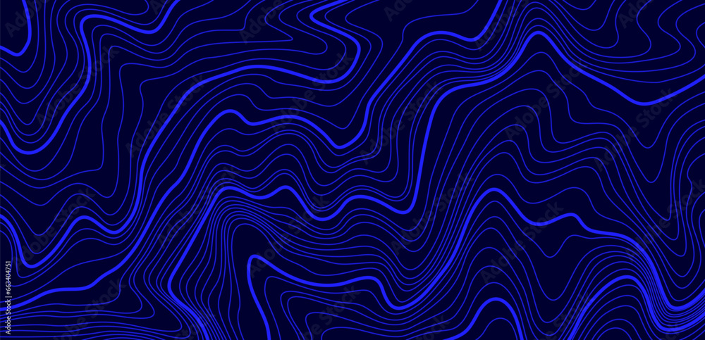 Topographic map texture. Blue radar. Abstract linear background. Vector ...
