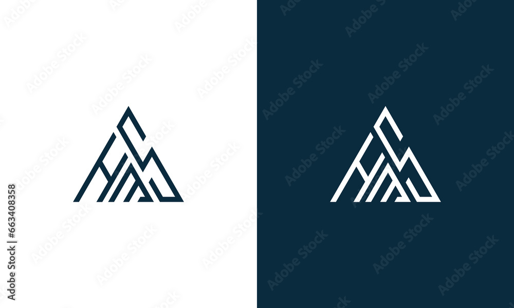 collection of initials HMS logo design vector very suitable for direct ...