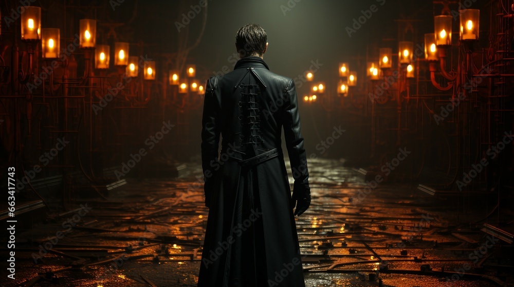 Gothic Image of Values, Thriller, Concept of Mental Illness Stock Photo ...