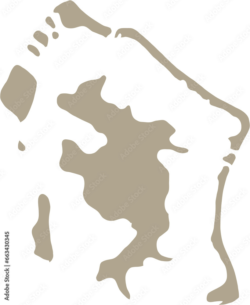 Photo & Art Print doodle freehand drawing of bora bora island map., tanarch