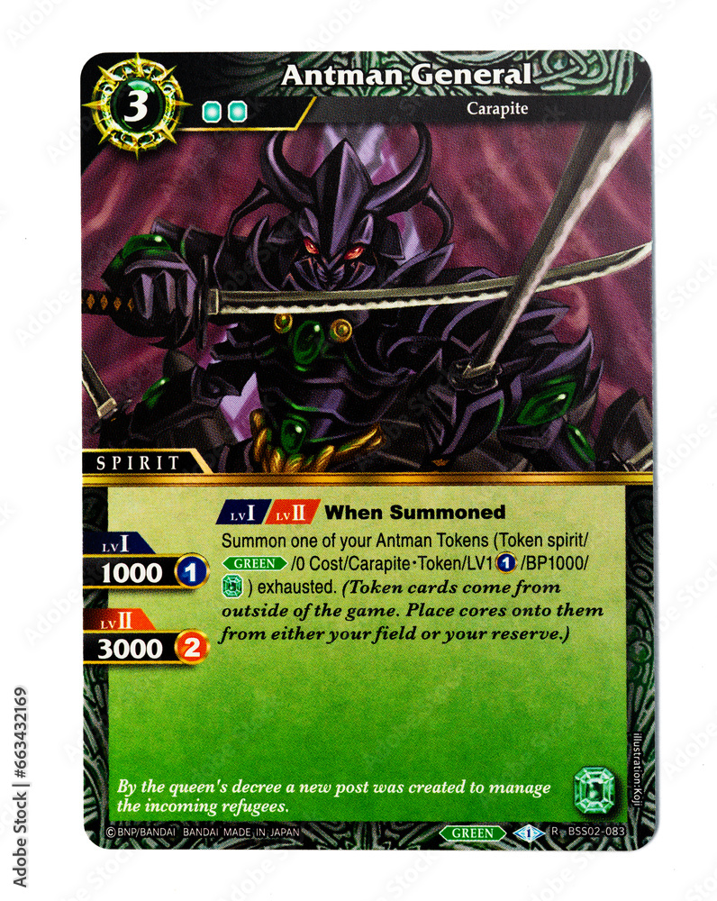 Hamburg, Germany - 10152023: photo of the English Bandai Battle Spirits ...