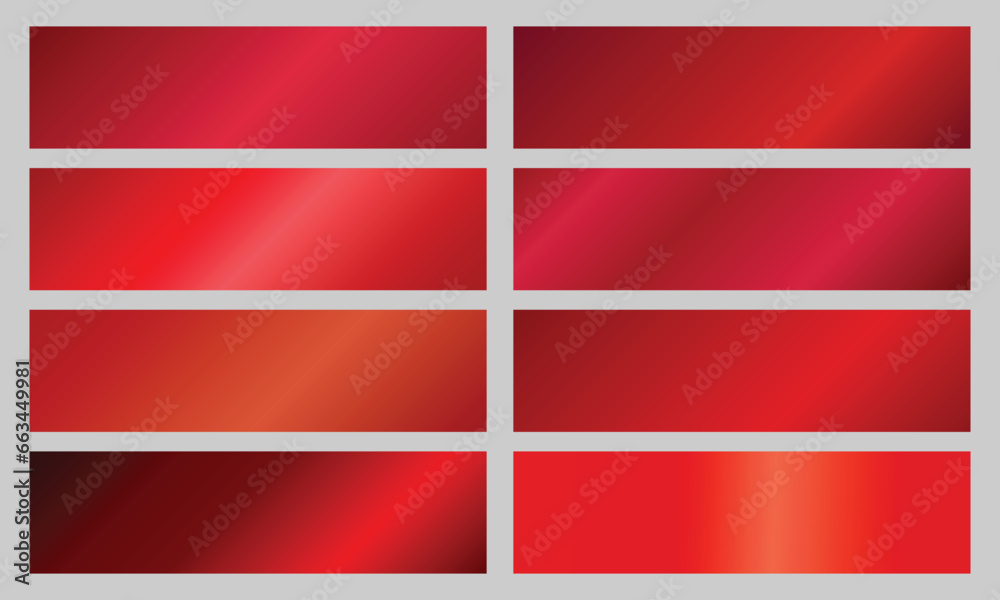 Gradient Color Set red. Elegant red color gradient set collection ...