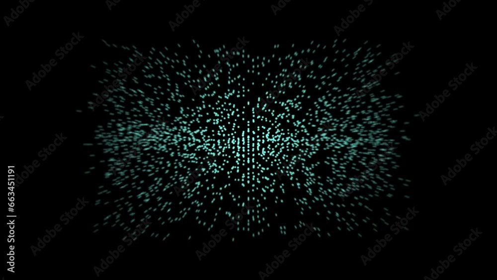 particle flow cyber realistic with black background loading animation ...