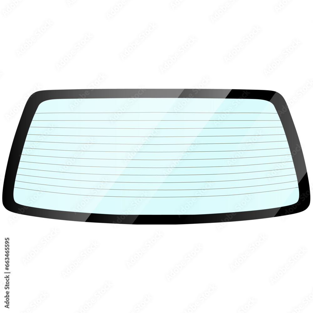 Car glass rear window with heating with light reflection, new clean ...