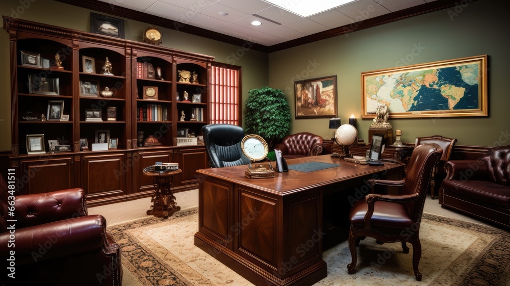 Inspiring office interior design Traditional style Executive office ...