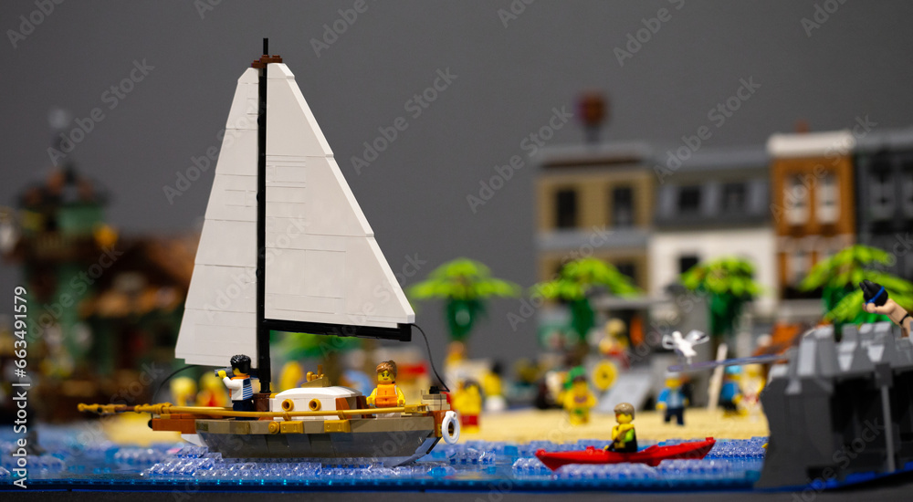 7 October 2023, Andre Pires "The Beach" work during the Braga Brick Fan ...