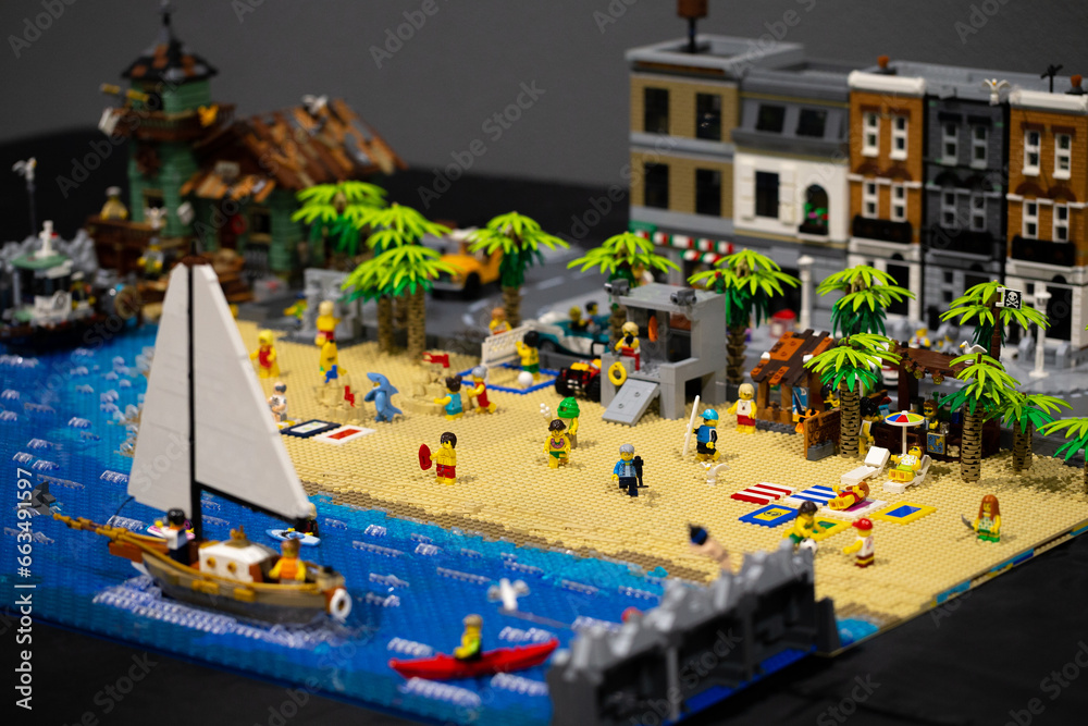 7 October 2023, Andre Pires "The Beach" work during the Braga Brick Fan ...