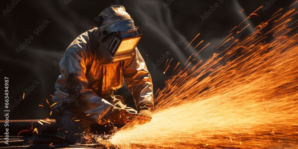 Forging Excellence: A Steel Worker in Protective Clothing Masters the ...