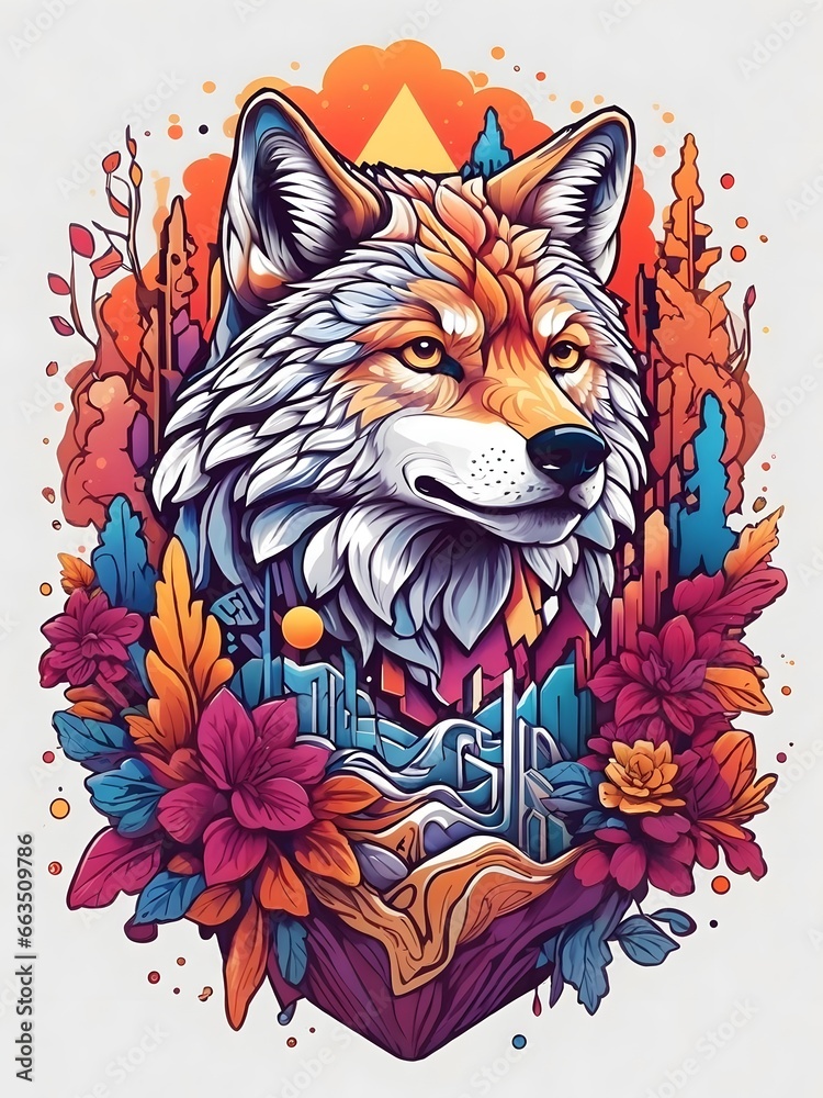 Wolf Tshirt Design Wolf Logo Wolf Background Pattern Background Wolf ...