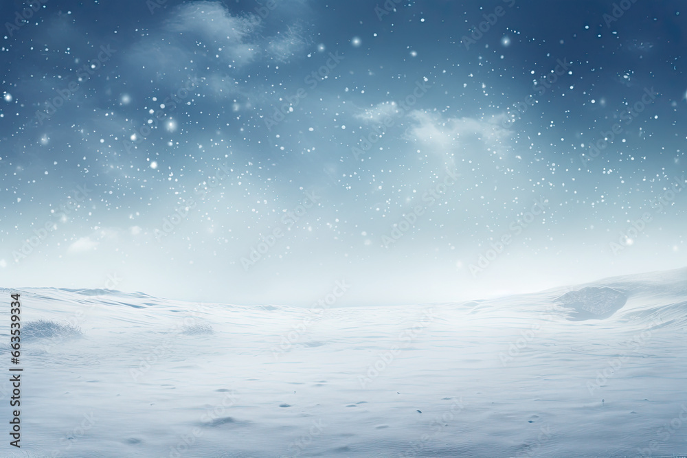 Beautiful ultrawide background image of light snowfall falling over of ...